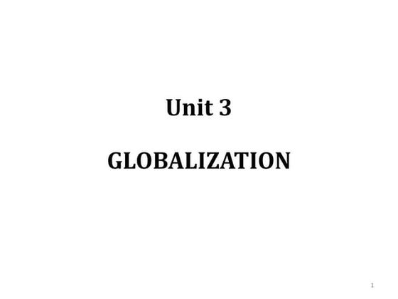 The Causes and Effects of Globalisation | PPTX | Economy | Business and Finance