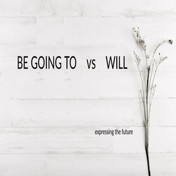 Grammar rule devoted to the use of be going to and will .pptx