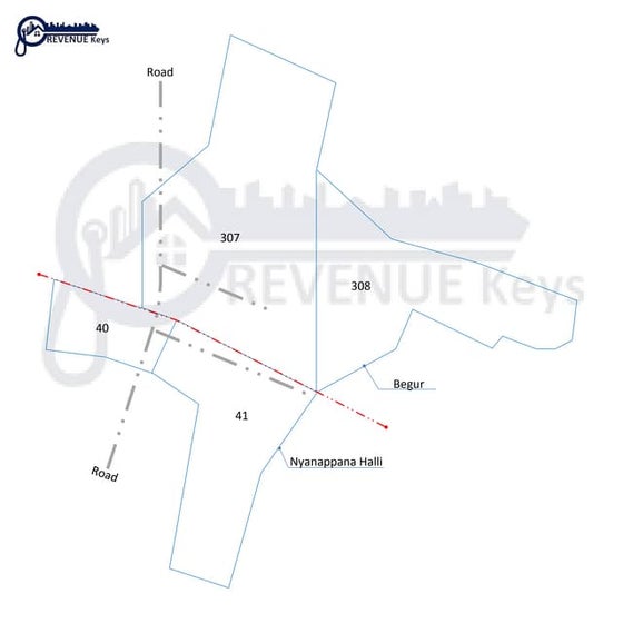 Begur-Sketch For Survey_Revenue-keys Bangalore | PDF | Drawing and ...