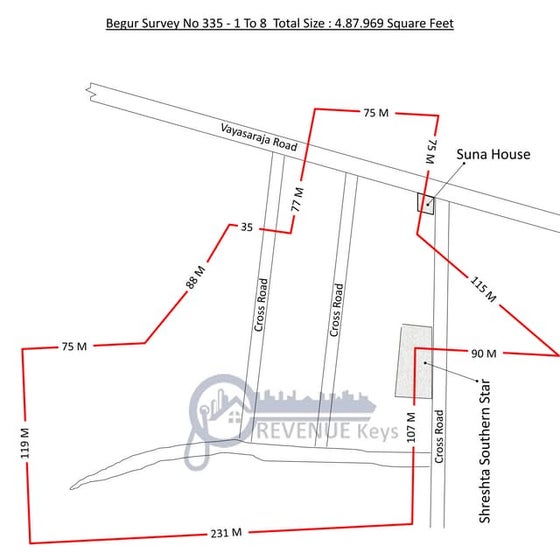 Begur-Sketch For Survey_Revenue-keys Bangalore | PDF | Drawing and ...
