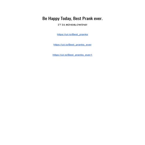 Be happy today, best prank ever | PDF