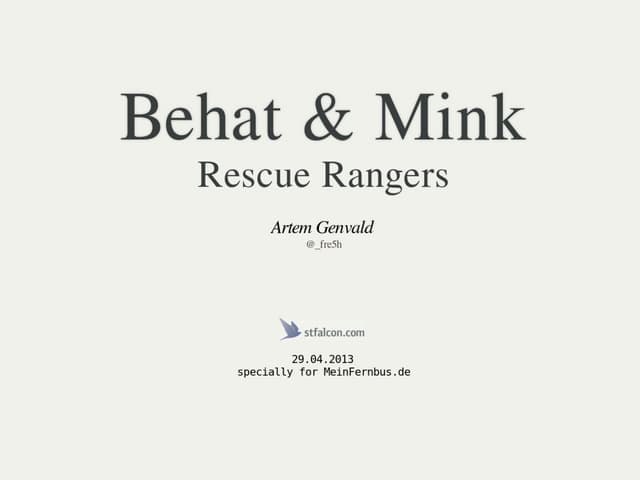 Behat & Mink. Rescue rangers | PPT Behat & Mink. Rescue rangers | PPT