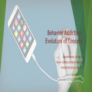Behavior addiction-presentation on nosology,clinical features and ...