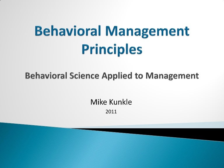 Behavioral Management Principles behavioral-management-principles