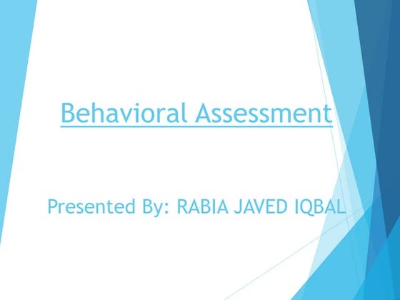 BECK YOUTH INVENTORY in psychological testing | PPT