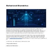 Behavioral biometrics | PDF