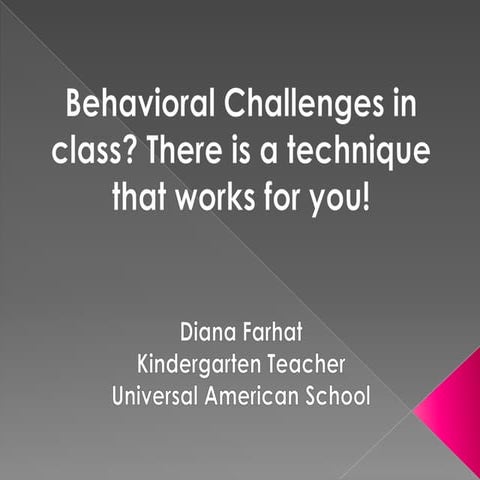 Behavioral challenges | PPTX