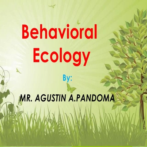 Behavioral ecology.pptx The Mating System | PPTX