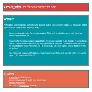 Anchoring effect - behavioral economics nuggets | PDF