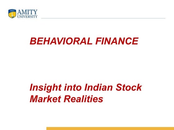 BEHAVIOR FINANCE | PDF