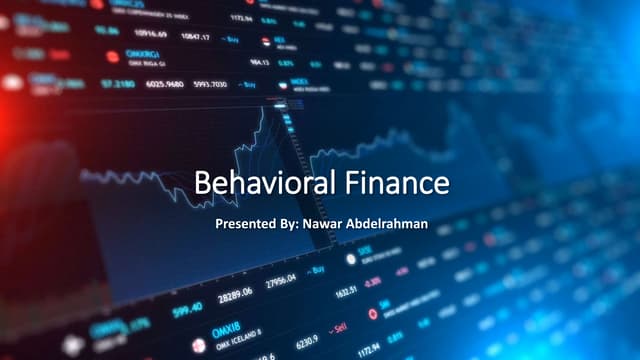 BEHAVIOR FINANCE | DOCX