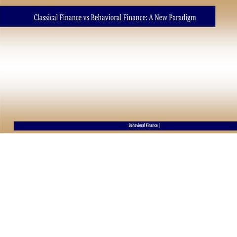 behavioral finance intro | PPTX