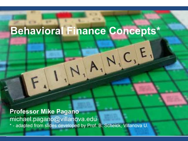 BEHAVIOR FINANCE | DOCX