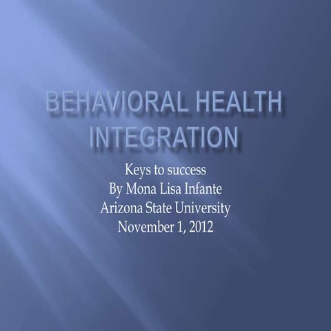 Behavioral health integration | PPTX