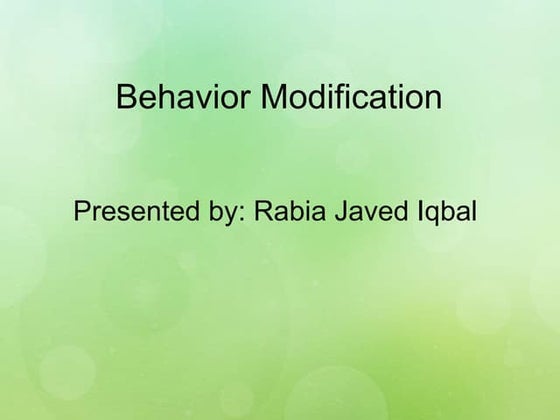 ABA- Applied behavior analysis | PPTX