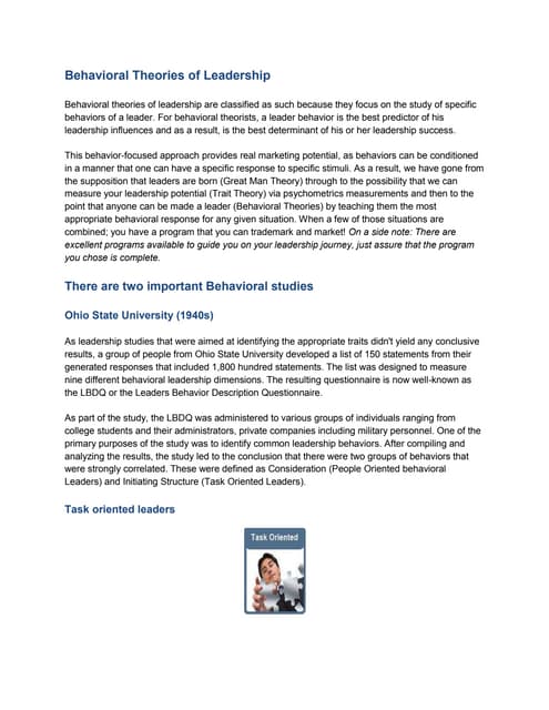 Ohio State Leadership Behaviour Theory | PPT