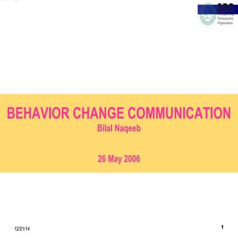 Behavior Change Communication | PPT