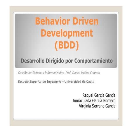 (Behavior driven development (bdd ) [sólo lectura]) | PDF | Programming Languages | Computing