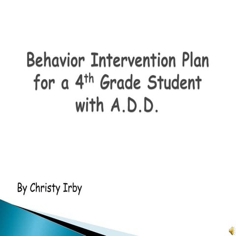 Behavior intervention plan | PPT | Special Education | Education