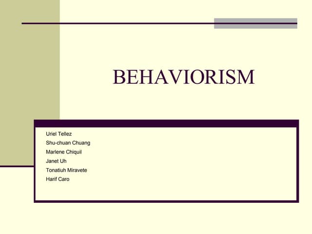 Behaviorism (Linguistics) | PDF