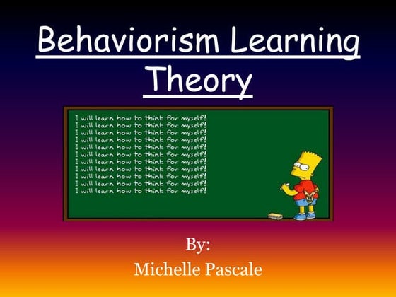 Instructional design 1 behaviorism slideshare | PPTX