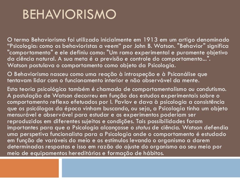 Behaviorismo