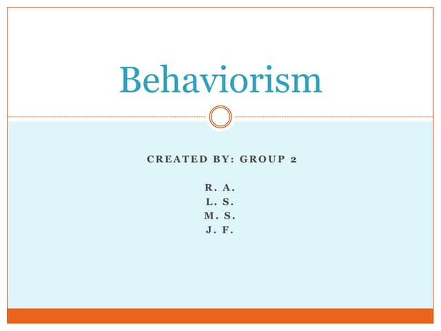 Behaviorist theory of learning and integration of technology | PPTX