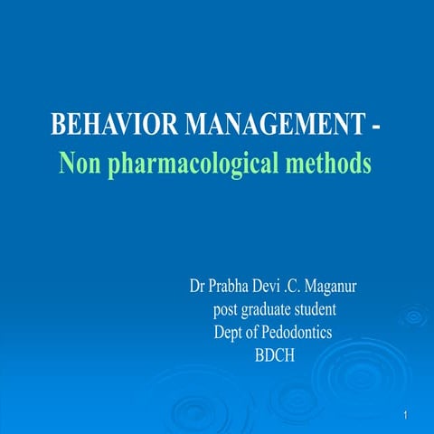 behavior management and phsycology and theories).ppt | Dental Health ...
