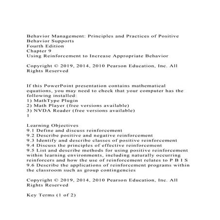 Behavior Management Principles and Practices of Positive Behavi.docx | Video Gaming