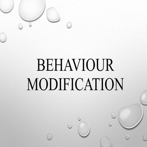 Behavior modification | PPT