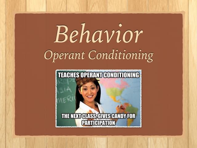B. F. Skinner's Operant Conditioning | PPT