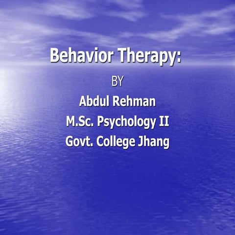 Behavior Therapy.ppt