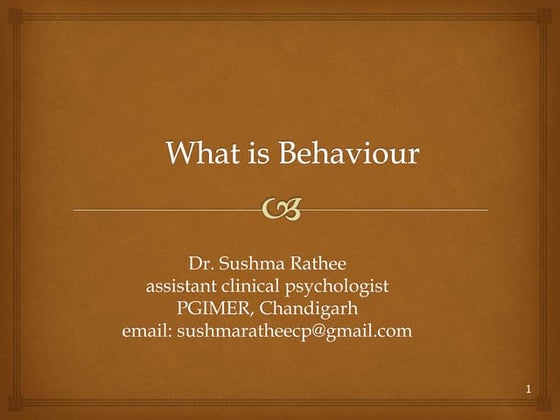 Challenging Behaviour | PPTX