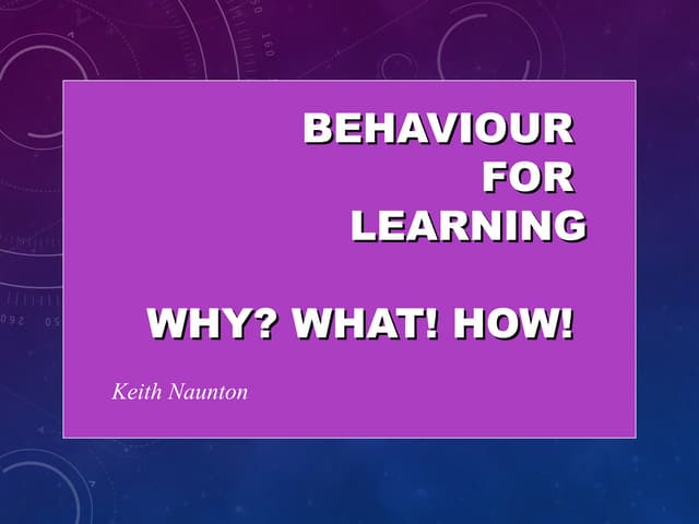 Behaviour management workshop | PDF