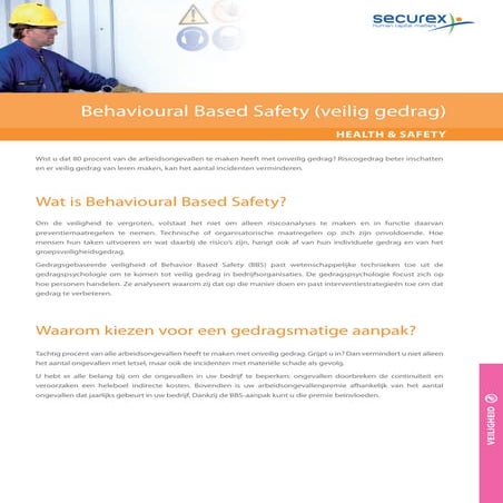 Behavioural Based Safety by Securex Health & Safety | PDF