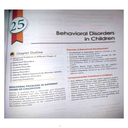 behavioural disorders . Childs behaviour | PDF