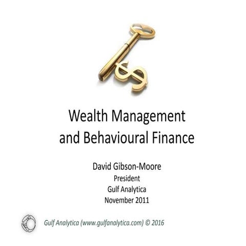 Wealth Management and Behavioral Finance | PPTX