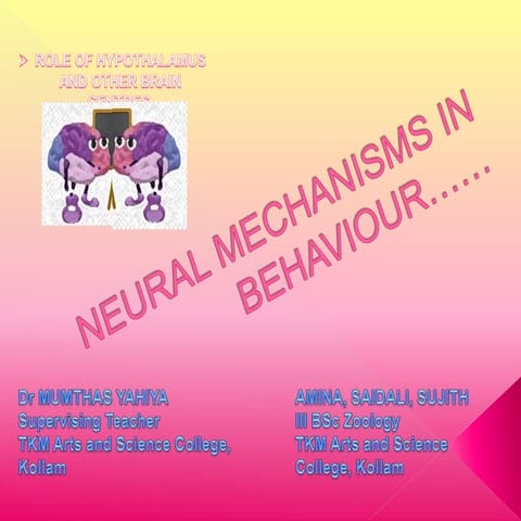 Behavioural mechanism and neural control | PPTX