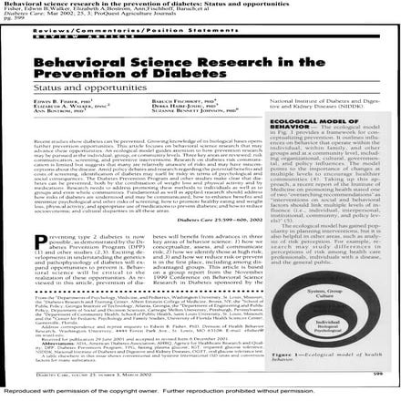 Behavioural science research in prevention of diabetes | PDF | Diabetes ...