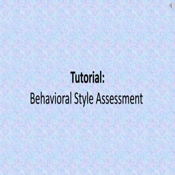 Behavioural style explination with survey | PPT