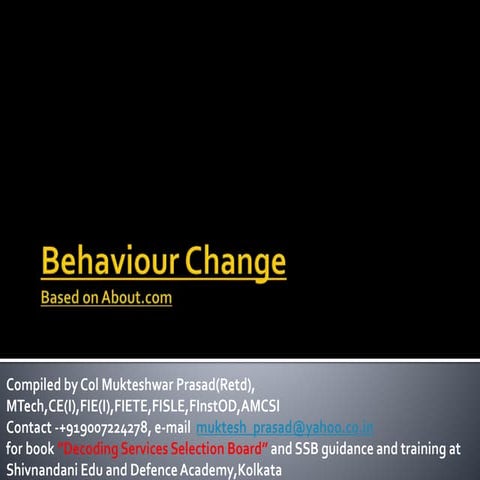 Behaviour change | PPTX