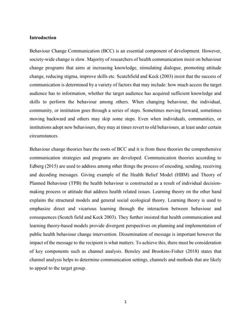 Behavioural change communication | PPTX