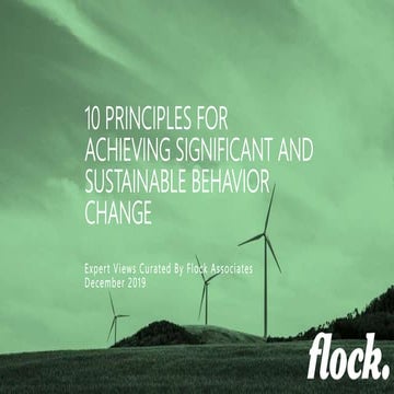 10 Principles for Successful Behaviour Change | PPTX | Business ...