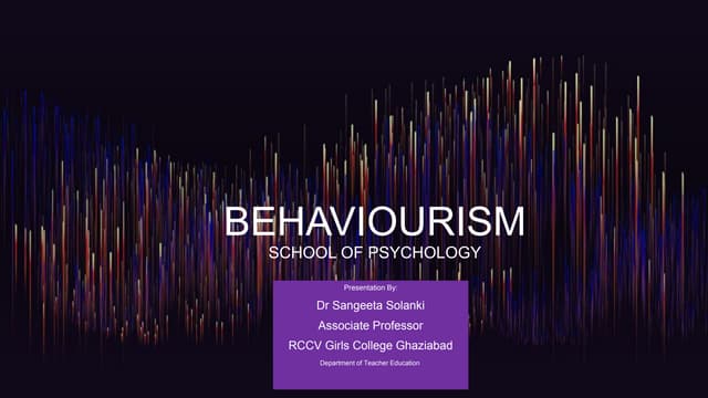 Language acquisition - the behaviorist theory | PPTX