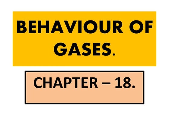3 behavior of gases | PPT
