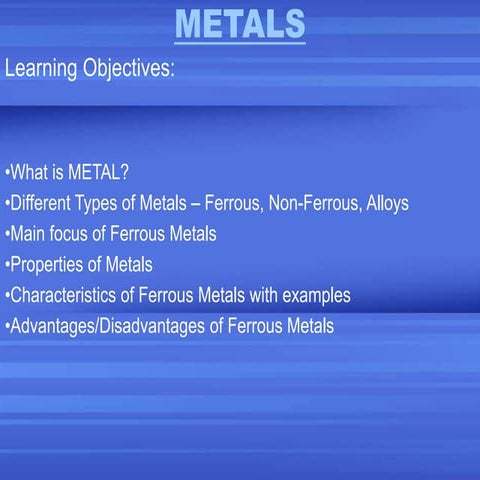 Properties Of Metals Metals And Non Metals Creative Chemistry