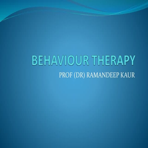 Behaviour therapy | PPT