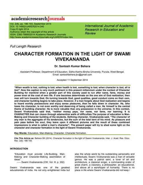 Arthur Chickering\'s Seven Vectors | PPT