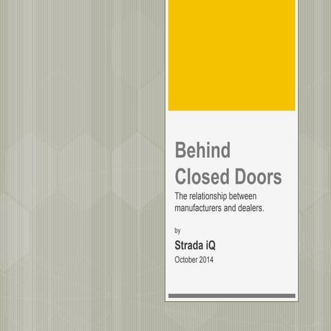 Behind Closed Doors | PPTX