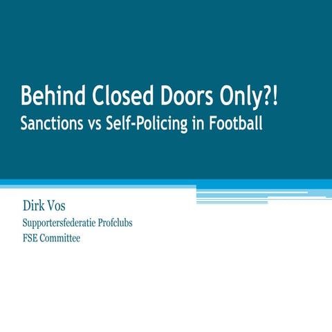 Behind closed doors only | PPTX